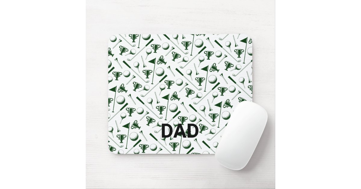 Golfing DAD Fathers day Golf Birthday Him Fun Mouse Pad | Zazzle