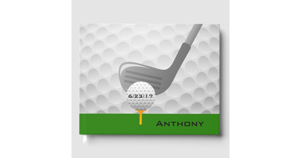 Golfing Design Guest Book | Zazzle