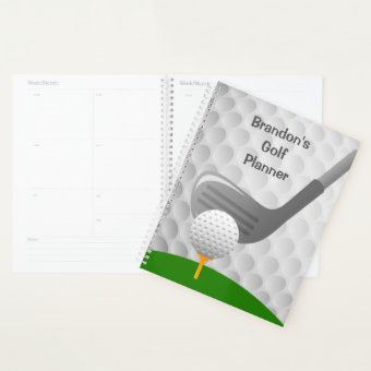 Golfing Design Weekly/Monthly Planner | Zazzle