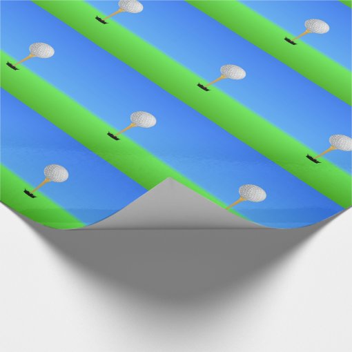Golfing - Golf Ball on a Tee Wrapping Paper | Zazzle