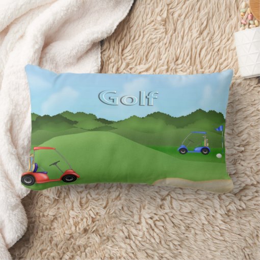 Golfing Lumbar Pillow | Zazzle