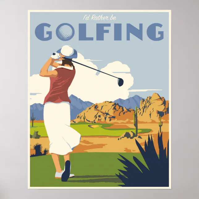 Golfing poster | Zazzle