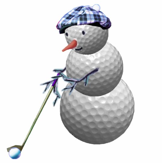 golfing snowman christmas statuette | Zazzle.com