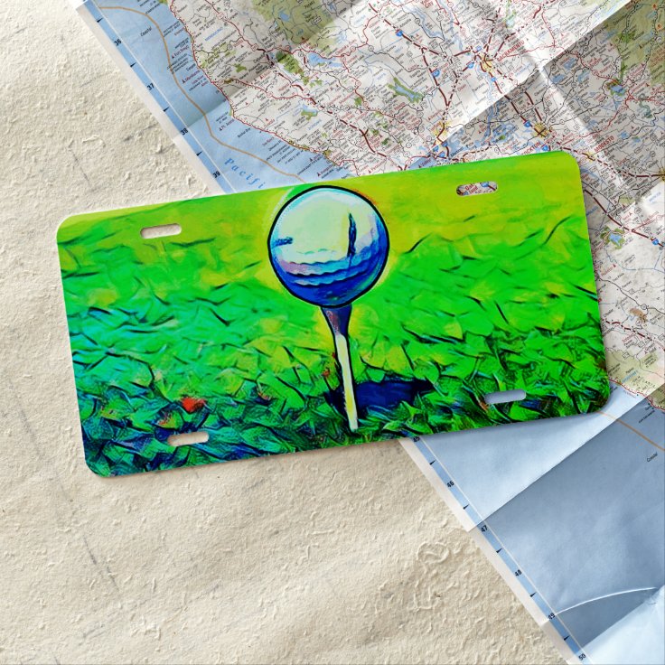 Golfing Sports Hobby Front License Plate | Zazzle