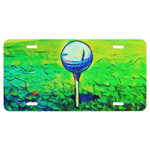 Golfing Sports Hobby Front License Plate | Zazzle