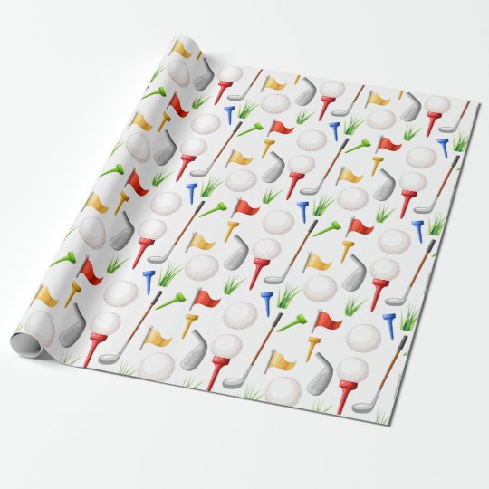 Golfing wrapping paper | Zazzle.com
