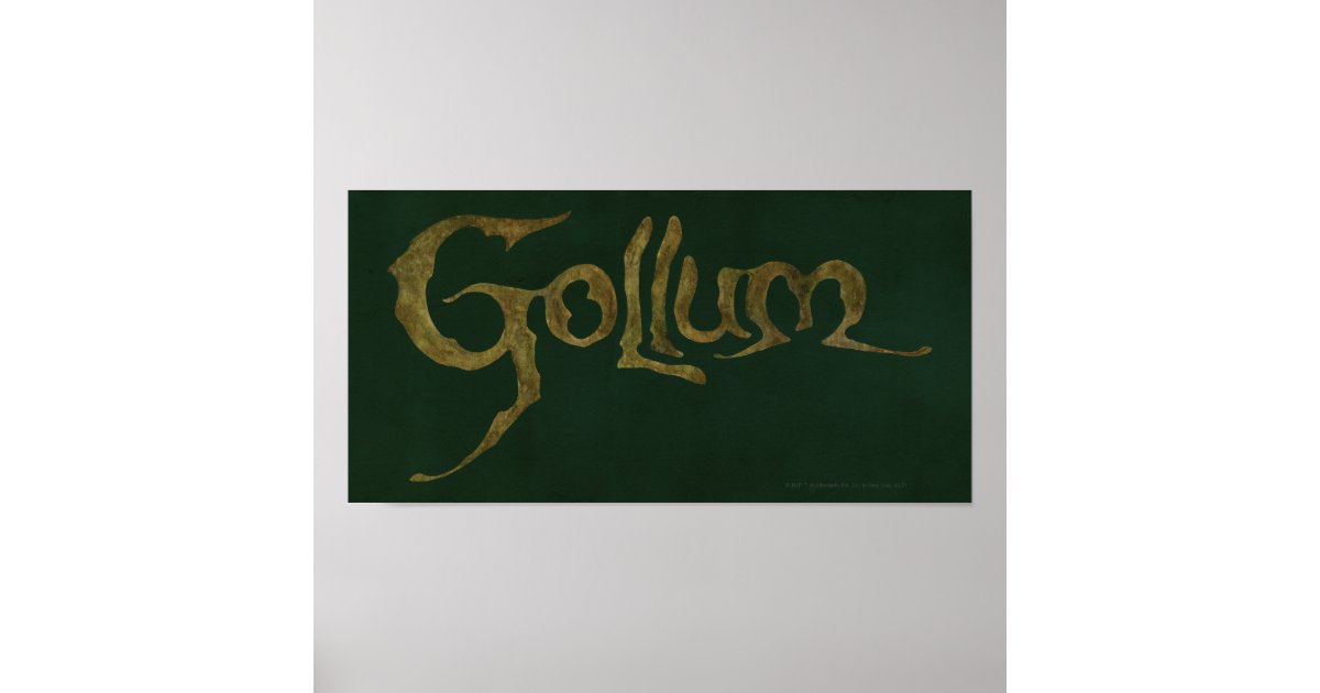 GOLLUM™ Name - Textured Poster | Zazzle