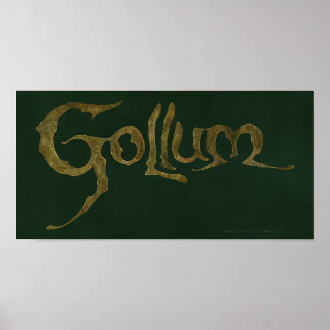 GOLLUM™ Name - Textured Poster | Zazzle