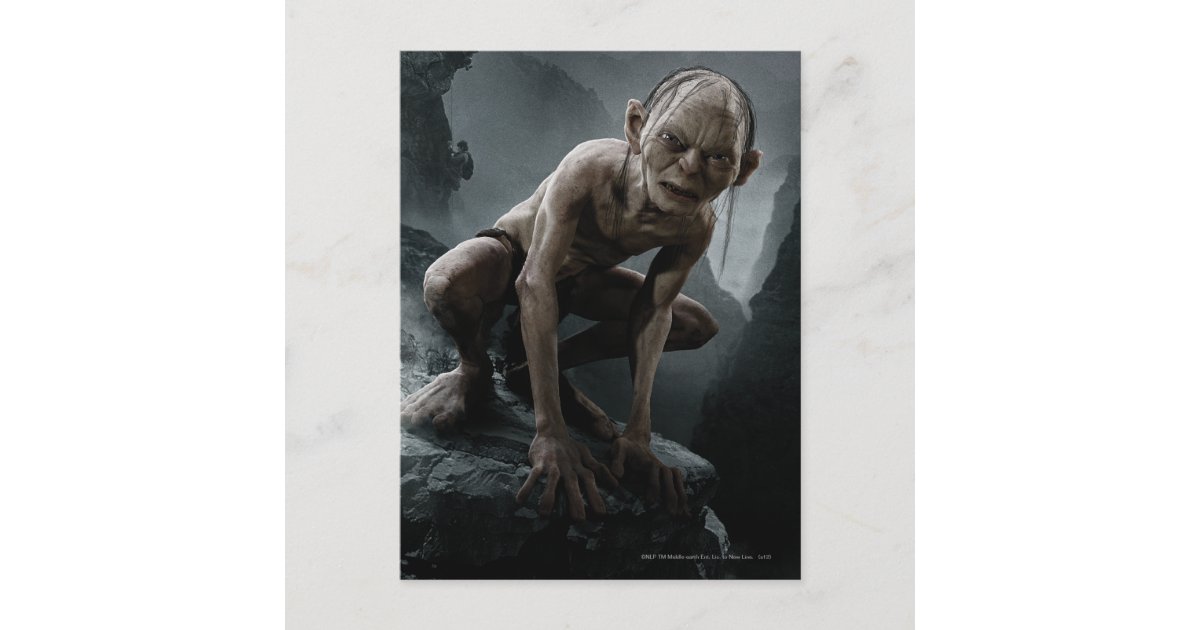 GOLLUM™ on a Rock Postcard | Zazzle