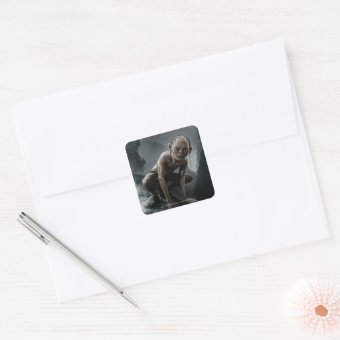 GOLLUM™ on a Rock Square Sticker | Zazzle