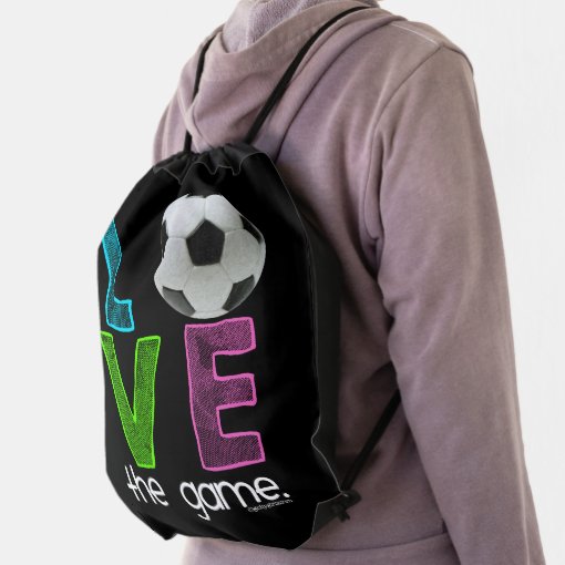Golly Girls: Soccer - Love the Game Drawstring Bag | Zazzle