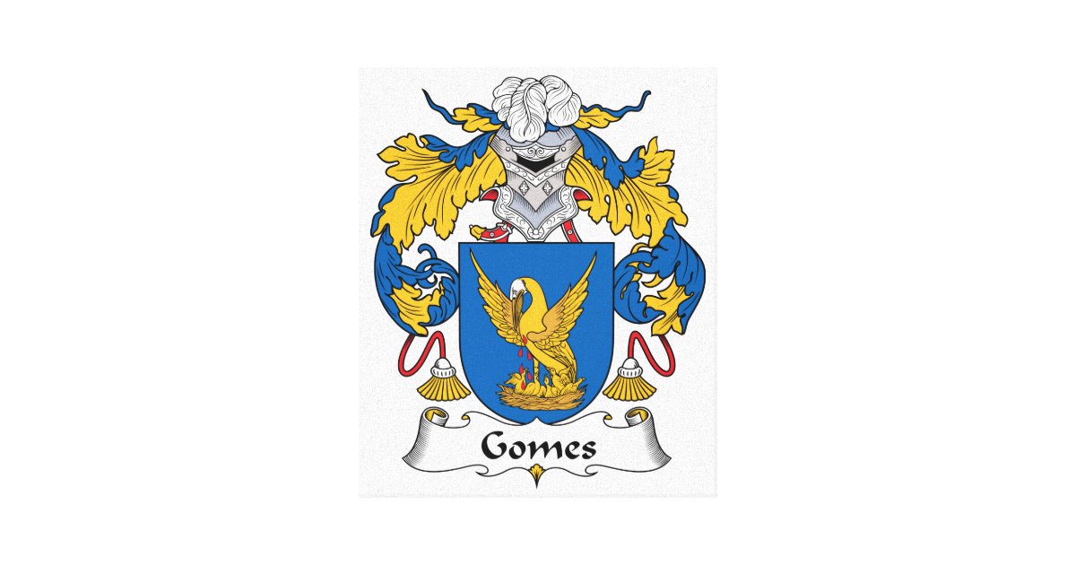Gomes Family Crest Canvas Print | Zazzle