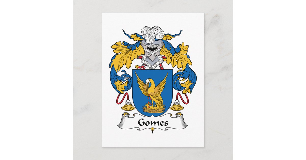Gomes Family Crest Postcard | Zazzle