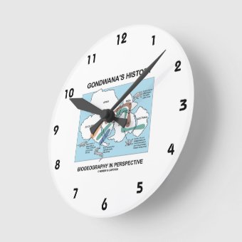 Gondwana's History Biogeography In Perspective Round Clock | Zazzle