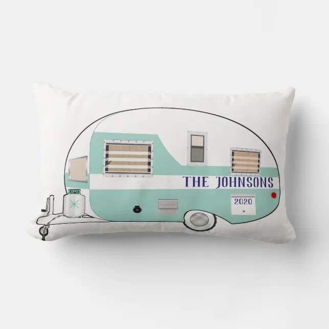 Gone Camping RV Trailer Camper Trip Vacation Throw Lumbar Pillow | Zazzle
