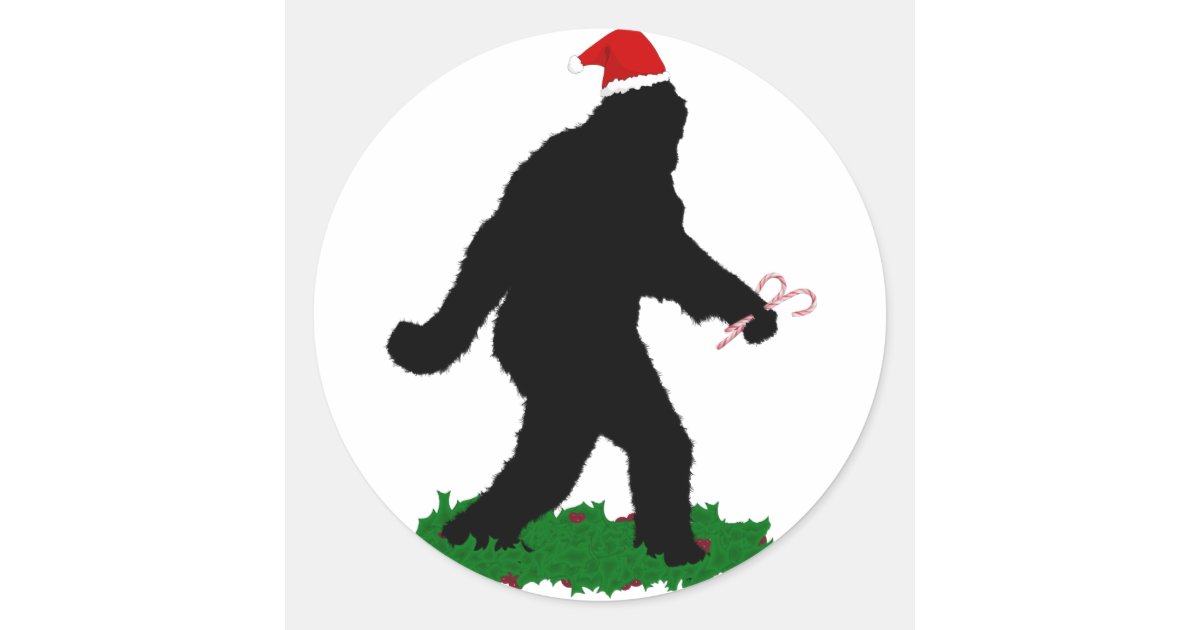 Gone Christmas , Gone Squatchin' Classic Round Sticker | Zazzle