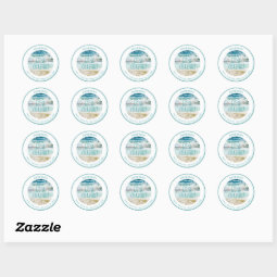 Gone Coastal Classic Round Sticker | Zazzle
