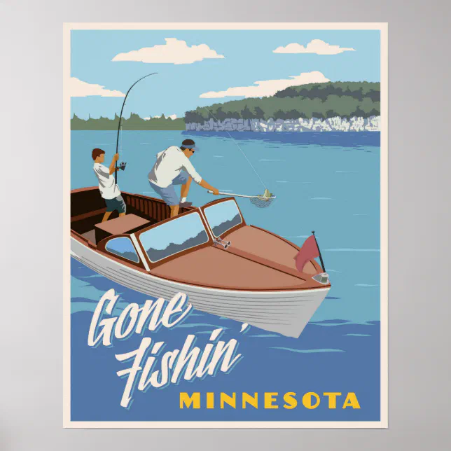Gone Fishin Poster | Zazzle