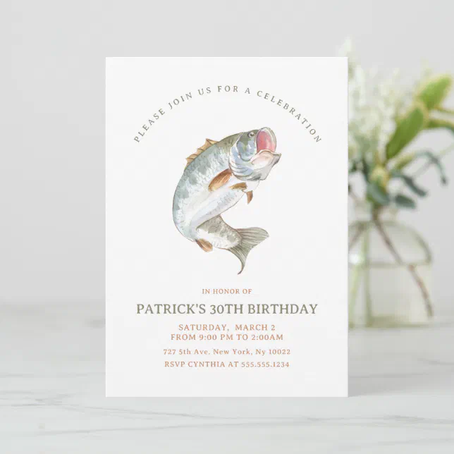 Gone Fishing Birthday Invitation | Zazzle