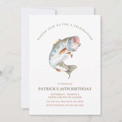 Gone Fishing Birthday Invitation | Zazzle