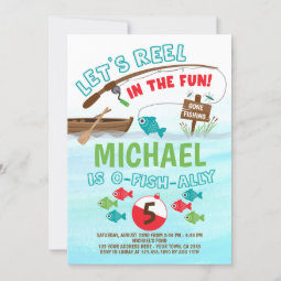 Gone Fishing Birthday Invitation | Zazzle