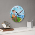 Gone Fishing Fisherman Large Clock | Zazzle