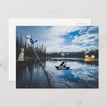 Gone Fishing Postcard | Zazzle