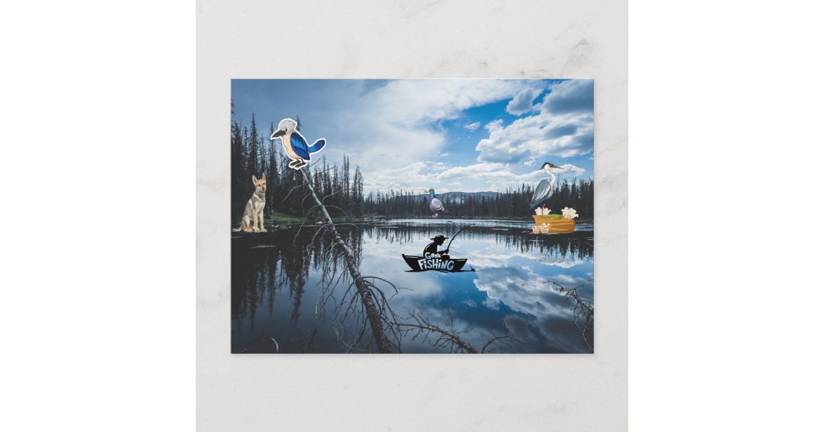 Gone Fishing Postcard | Zazzle