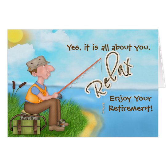 Gone Fishing - with Verse - Retirement Card | Zazzle.com