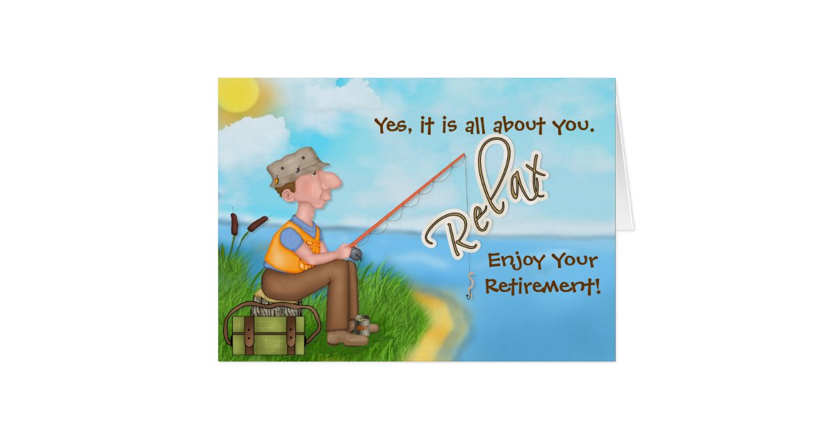 Gone Fishing - with Verse - Retirement Card | Zazzle.com