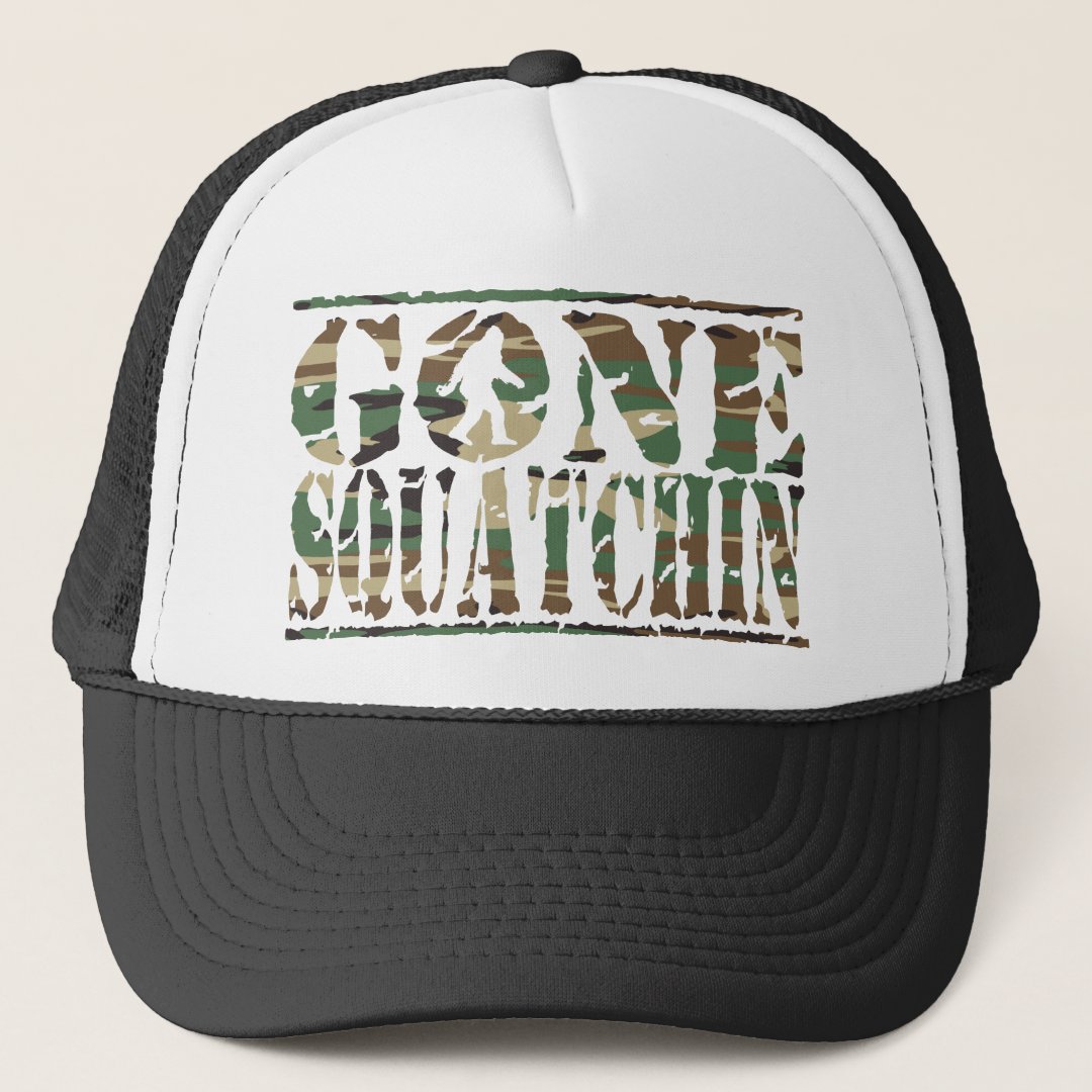Gone Squatchin Camouflage Print Hat | Zazzle