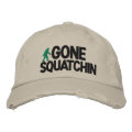 Gone Squatchin Deluxe version Embroidered Baseball Hat | Zazzle