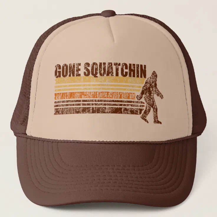 Gone Squatchin Vintage Distressed Retro Hat | Zazzle