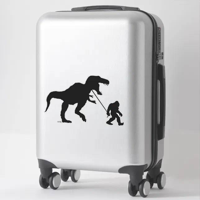 Gone Squatchin with T-rex Sticker | Zazzle