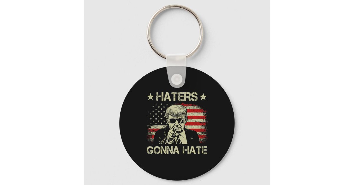 Gonna Hate Middle Finger Funny Trump 2024 Presiden Keychain | Zazzle