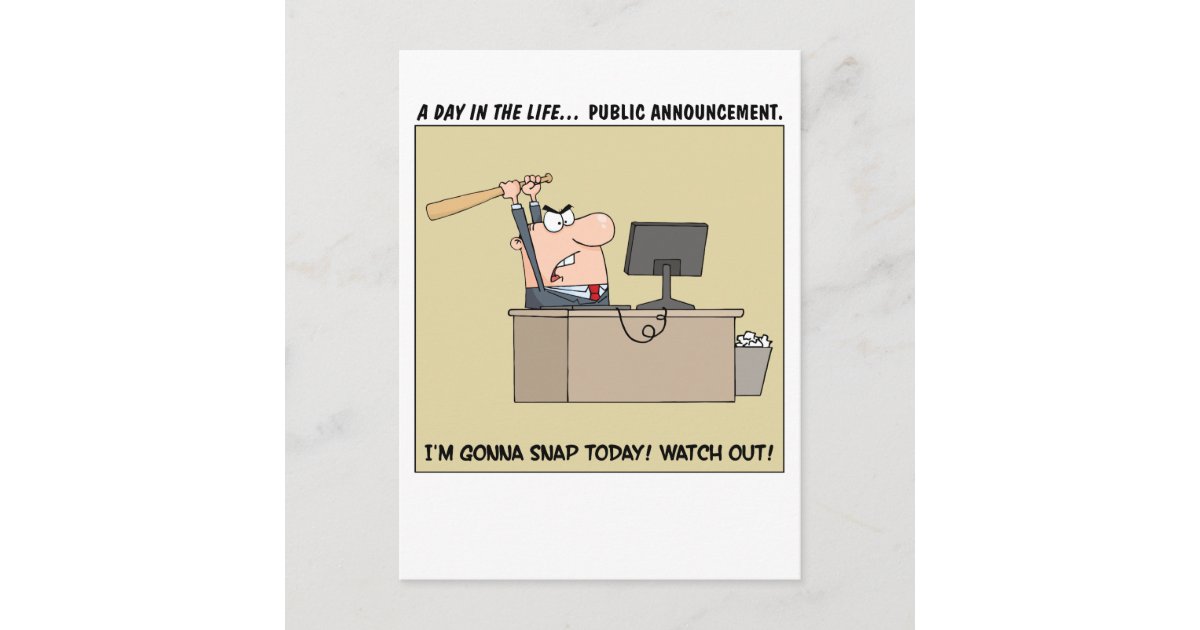 Gonna Snap (Angry Worker) Postcard | Zazzle