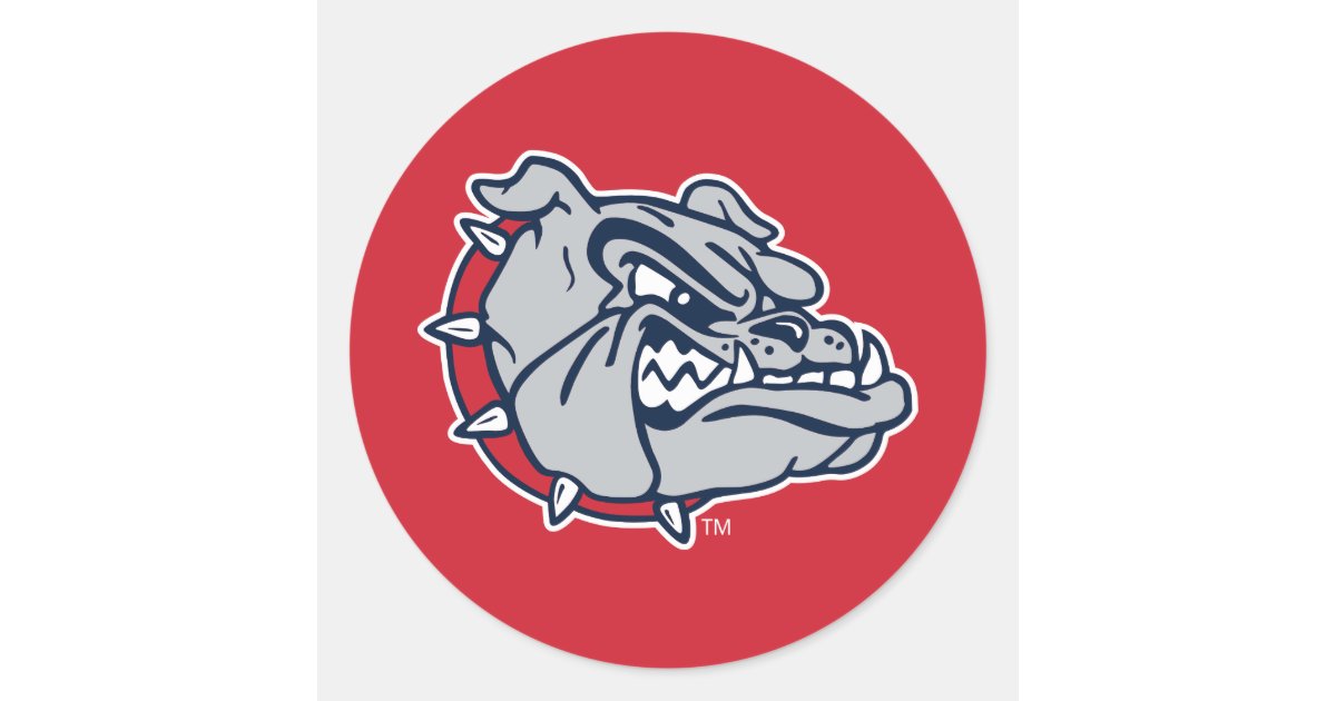 Gonzaga Bulldogs Mascot Logo Classic Round Sticker | Zazzle
