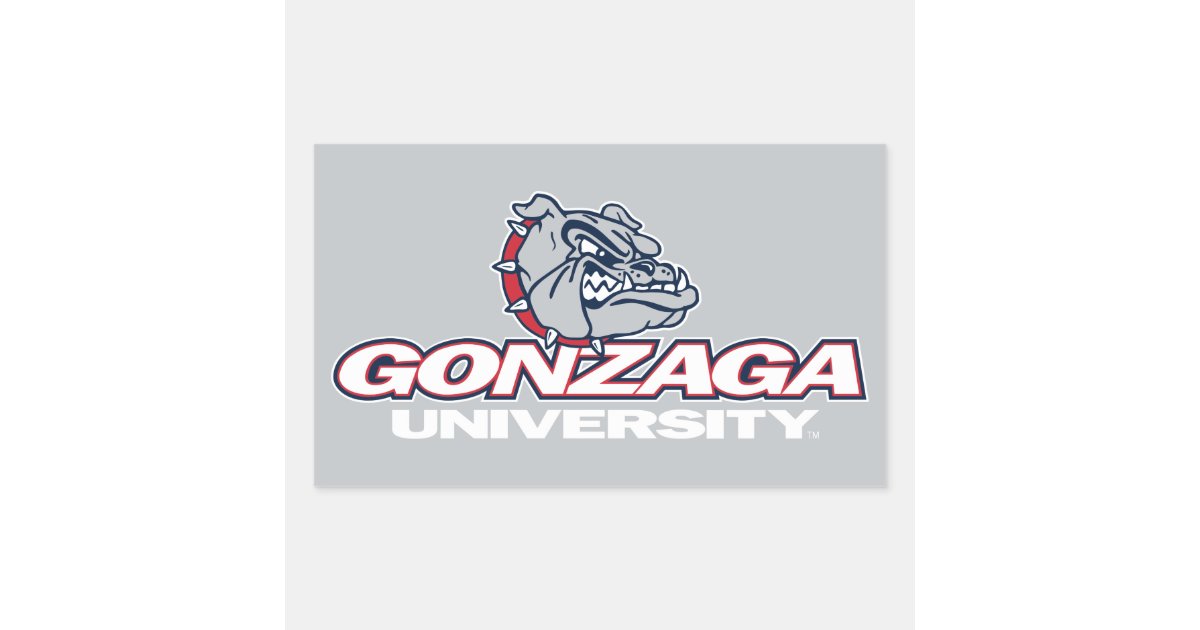 Gonzaga University Bulldogs Logo Rectangular Sticker | Zazzle