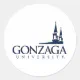 Gonzaga University Logo with Church Steeples Classic Round Sticker | Zazzle