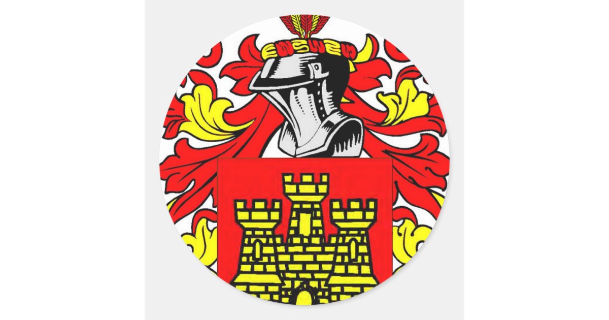 Gonzalez Coat of Arms Classic Round Sticker | Zazzle