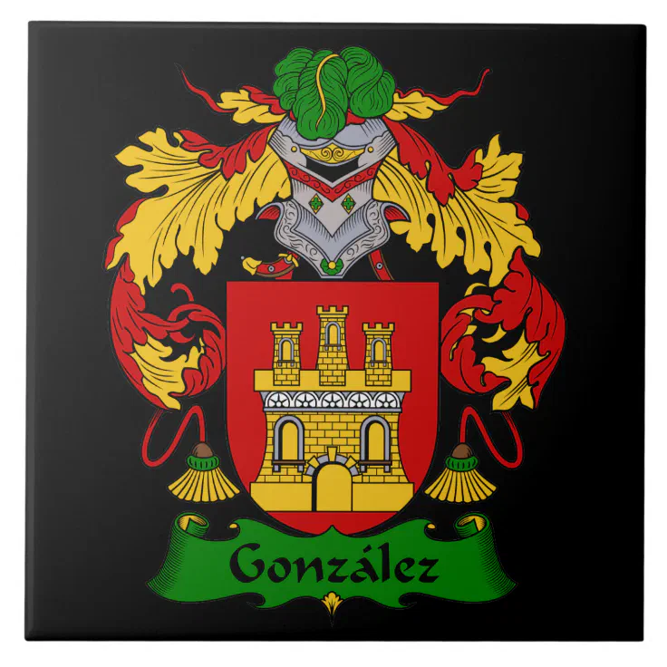 Gonzalez Family Coat of Arms Tile | Zazzle