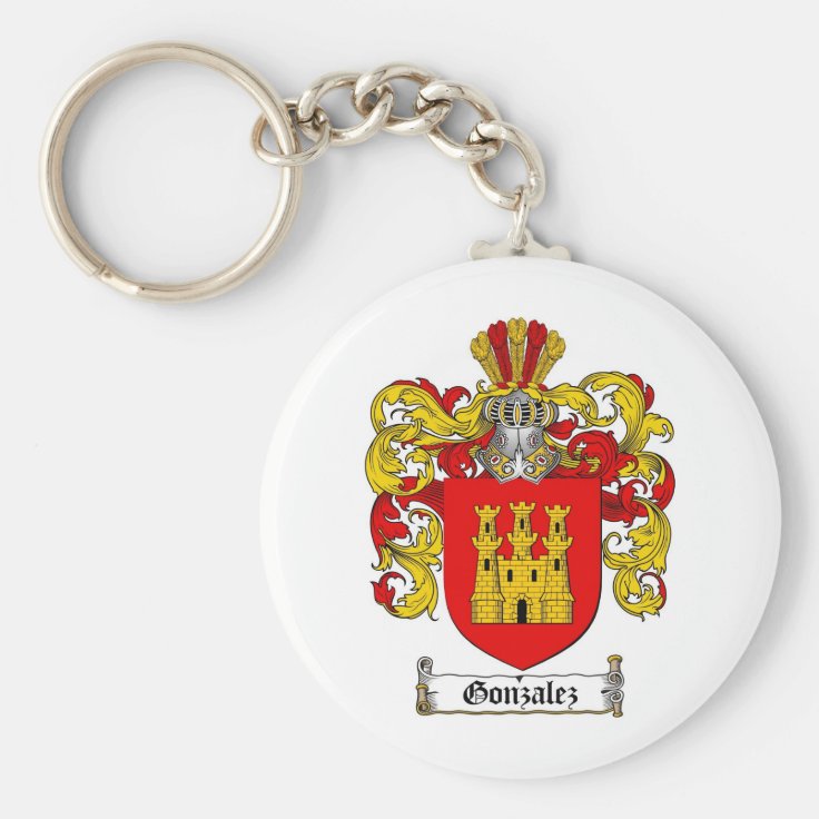 GONZALEZ FAMILY CREST - GONZALEZ COAT OF ARMS KEYCHAIN | Zazzle