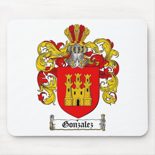 GONZALEZ FAMILY CREST - GONZALEZ COAT OF ARMS MOUSE PAD | Zazzle.com