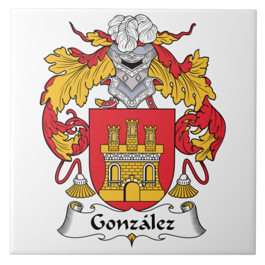 Gonzalez Family Crest Tile | Zazzle.com