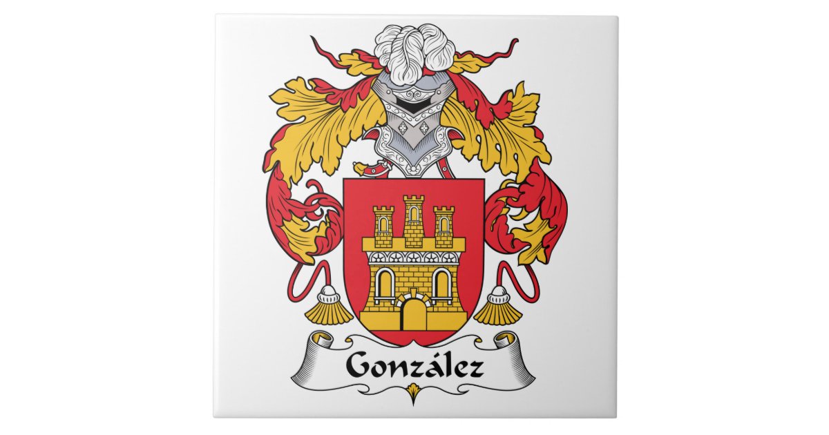 Gonzalez Family Crest Tile | Zazzle