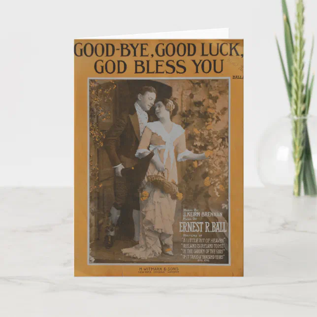 Good-Bye, Good Luck, God Bless You Card | Zazzle