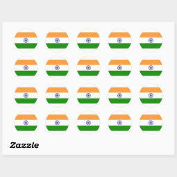 Good color Indian flag "Tiranga" Classic Round Sticker | Zazzle