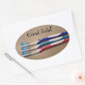 Good Dental Hygiene - Toothbrushes Oval Sticker | Zazzle