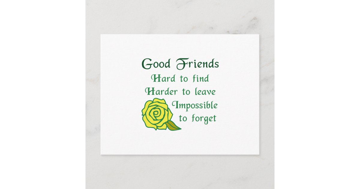 GOOD FRIENDS POSTCARD | Zazzle