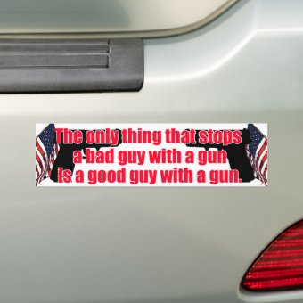 Good guy gun bumper sticker | Zazzle